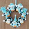 Snow play penguin wreath full kit including pattern – Endless Thread Design